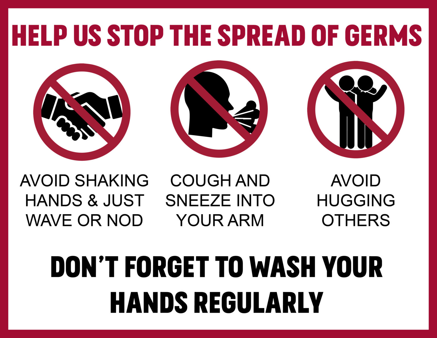 Stop the Spread of Germs Poster – Tanana Chiefs Conference