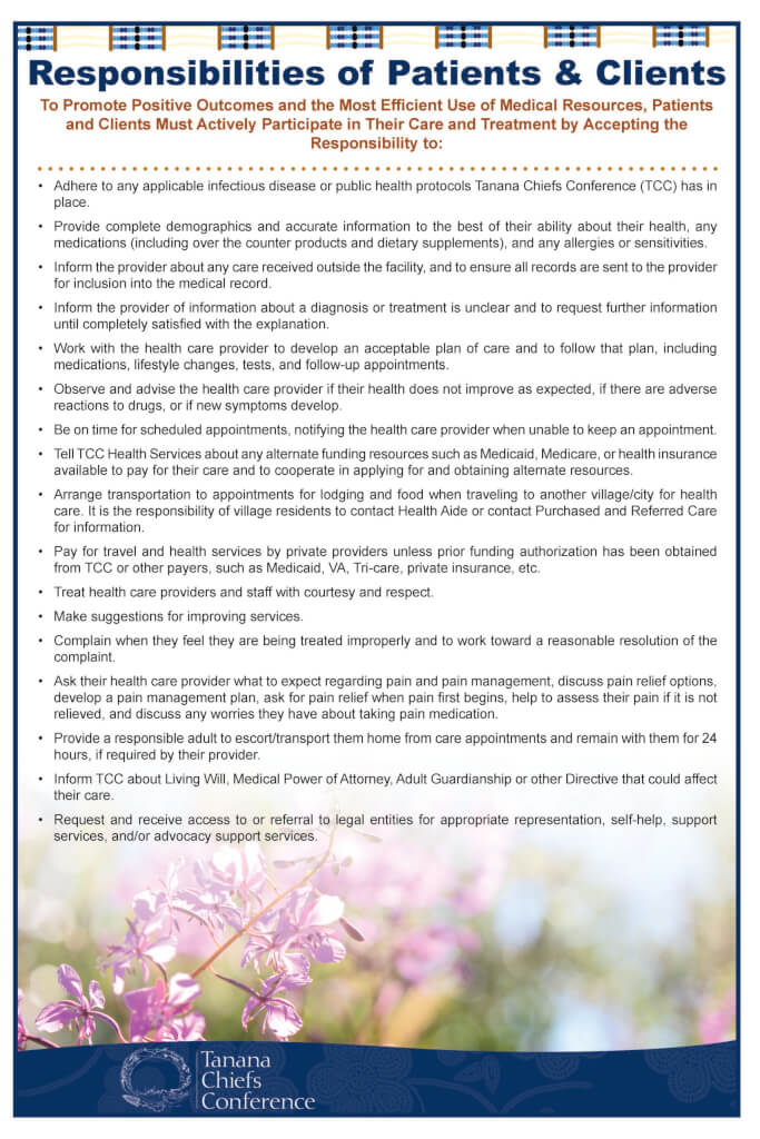 Rights of Patient & Clients – Tanana Chiefs Conference